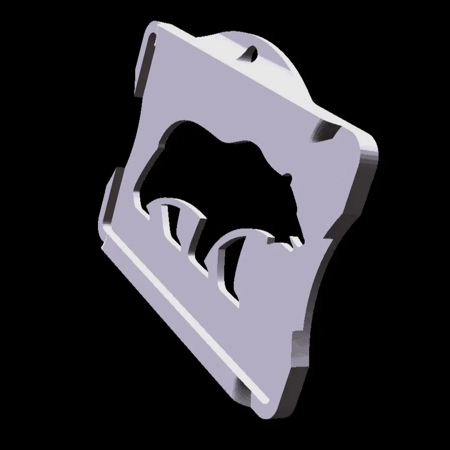 Badges & Coins STL Download - LUCID bear ID holderby Creathings3D