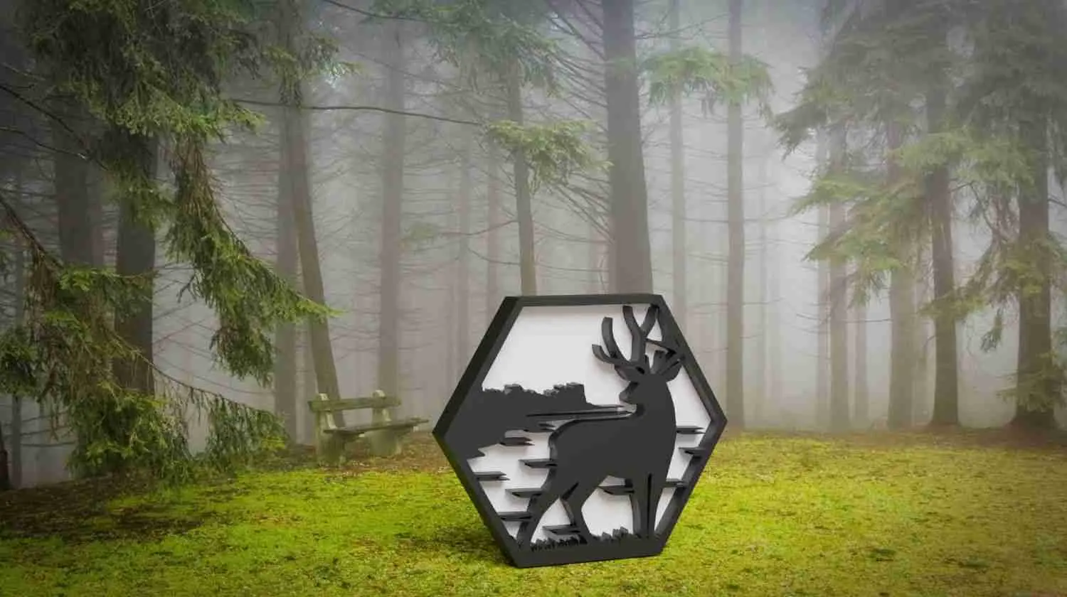 3D Printer Files | 3MF File | hexagon deer | Creality Cloud