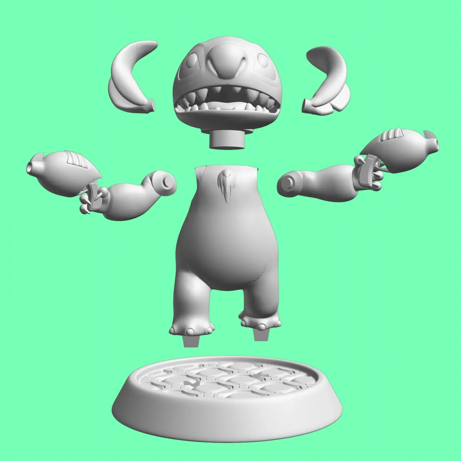 3D Printer Files | 3MF File | STITCH RAYGUN MINIATURE - Alien 626 with ...