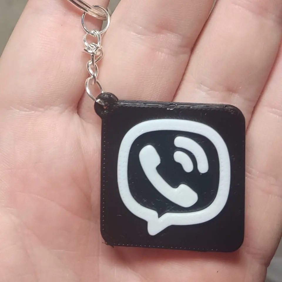 3D Printer Files | 3MF File | NFC Keychain with Viber Logo | Creality Cloud