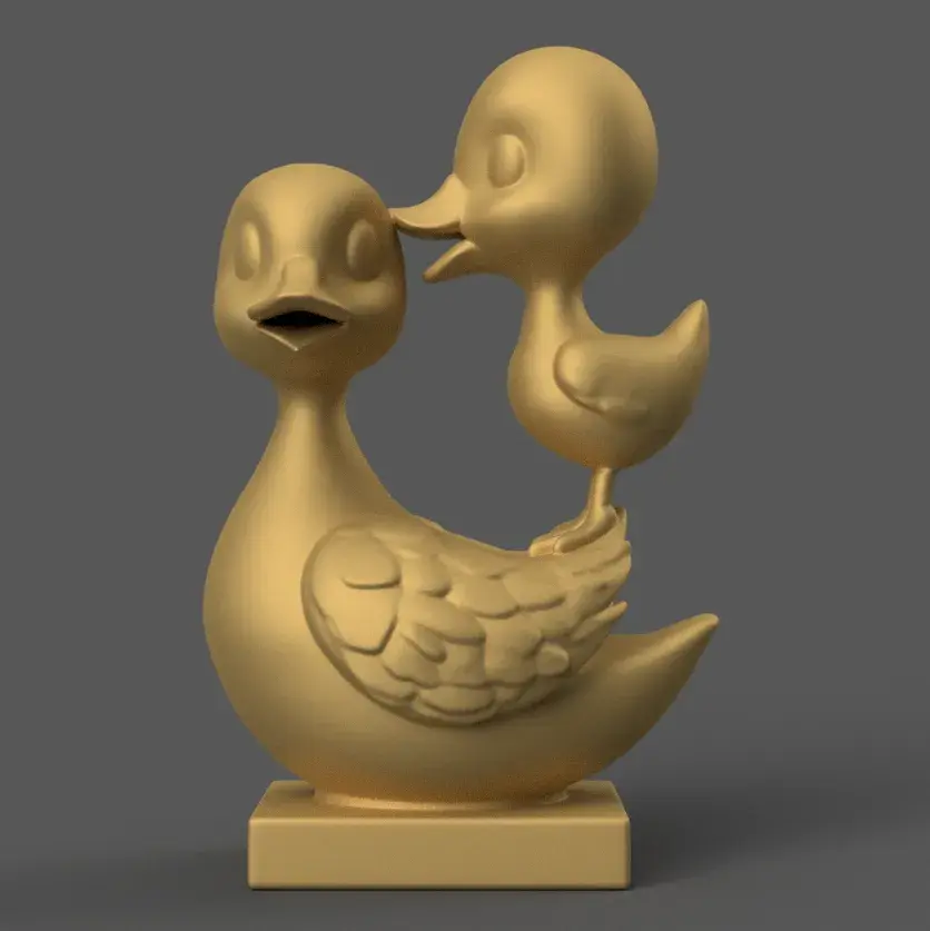Home Decorations & Ornaments STL Download - Mother Duck and Baby Duck ...