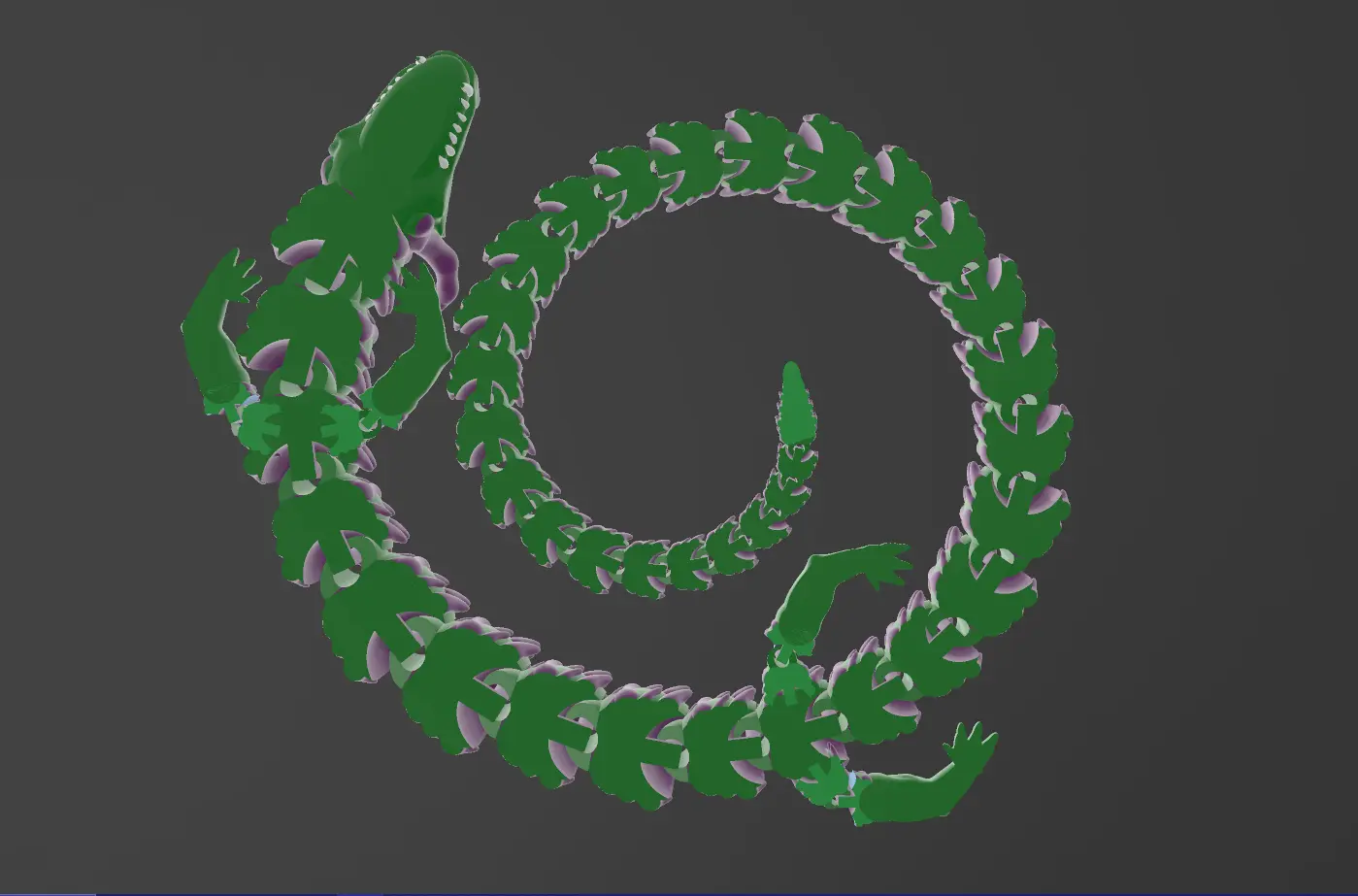 Characters & Creatures STL Download - flexi spiked dragonby Mr3DBeast