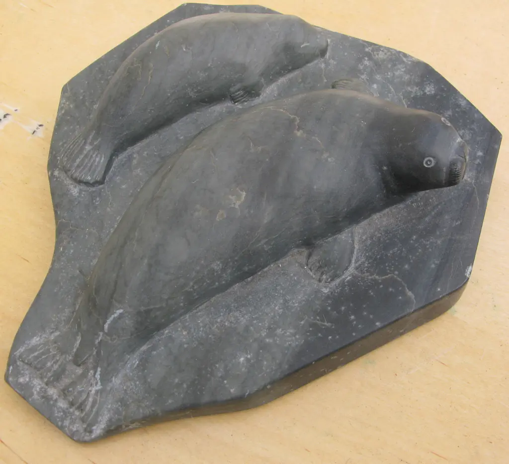 Free Sculptures & Artworks STL Download - Two Seals - Inuit Art by SMT_M 🦊