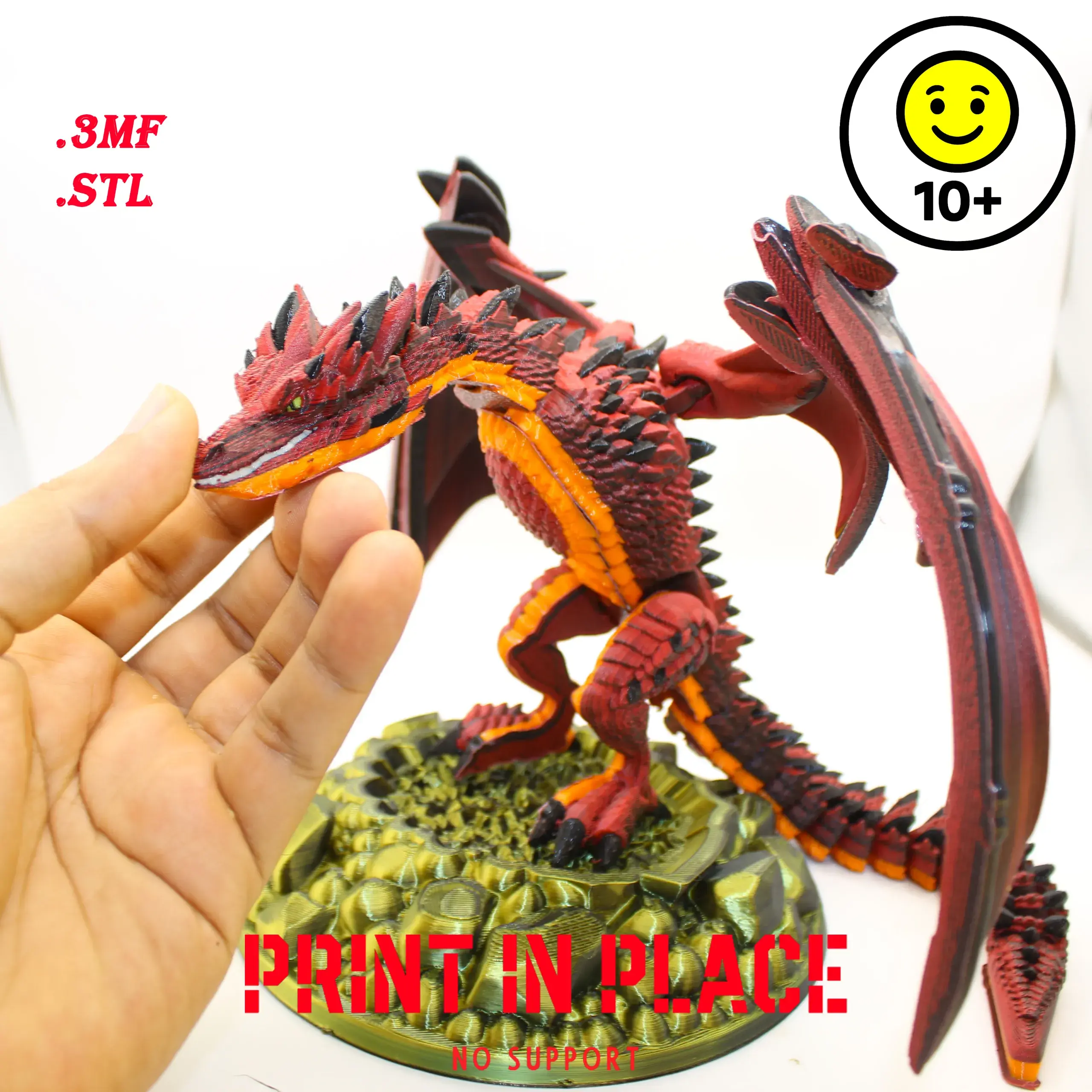 Other STL Download - samug dragon felxi printinplaceby mario_3d