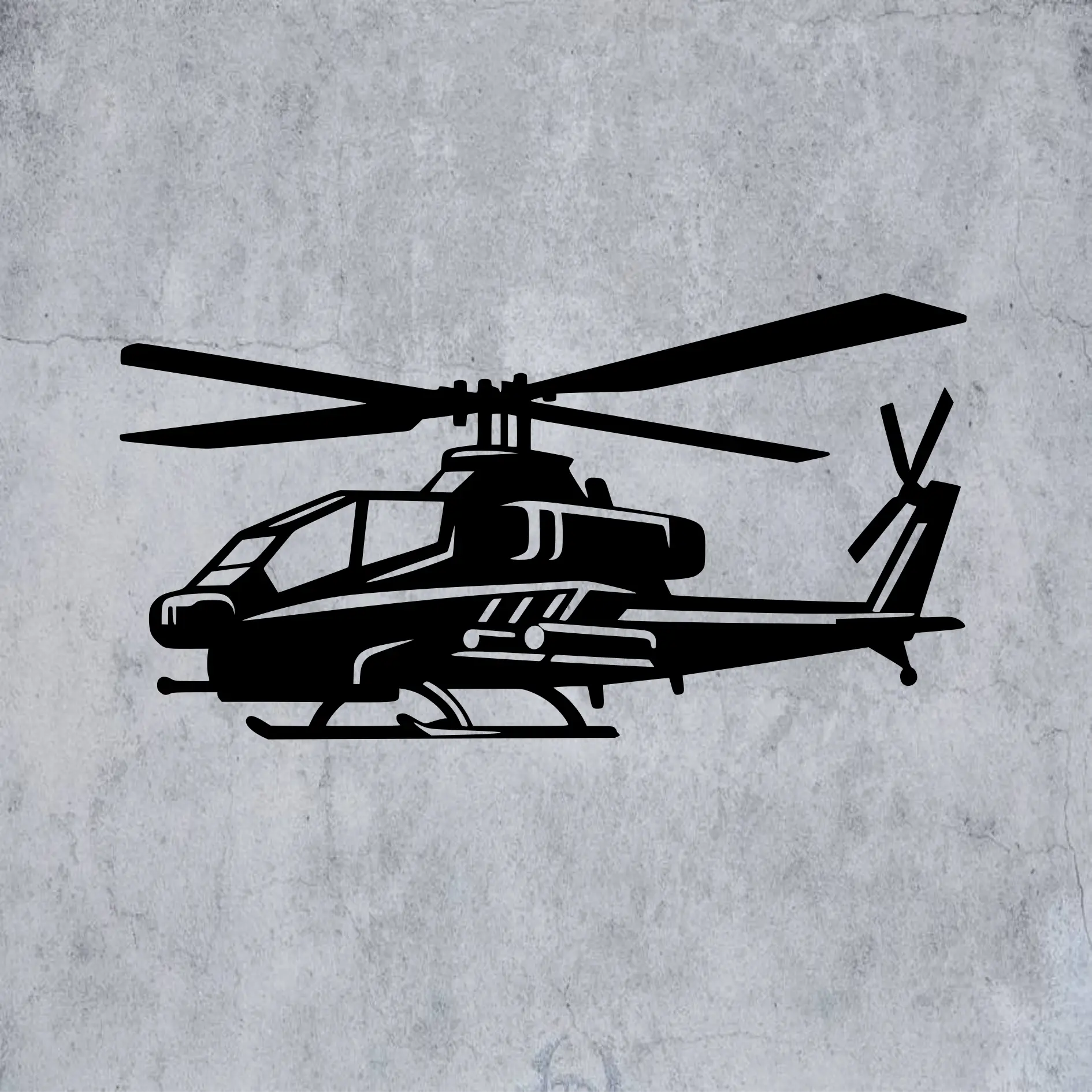 3D Printer Files | 3MF File | AH-1 COBRA ATTACK HELICOPTER | 2D WALL ...
