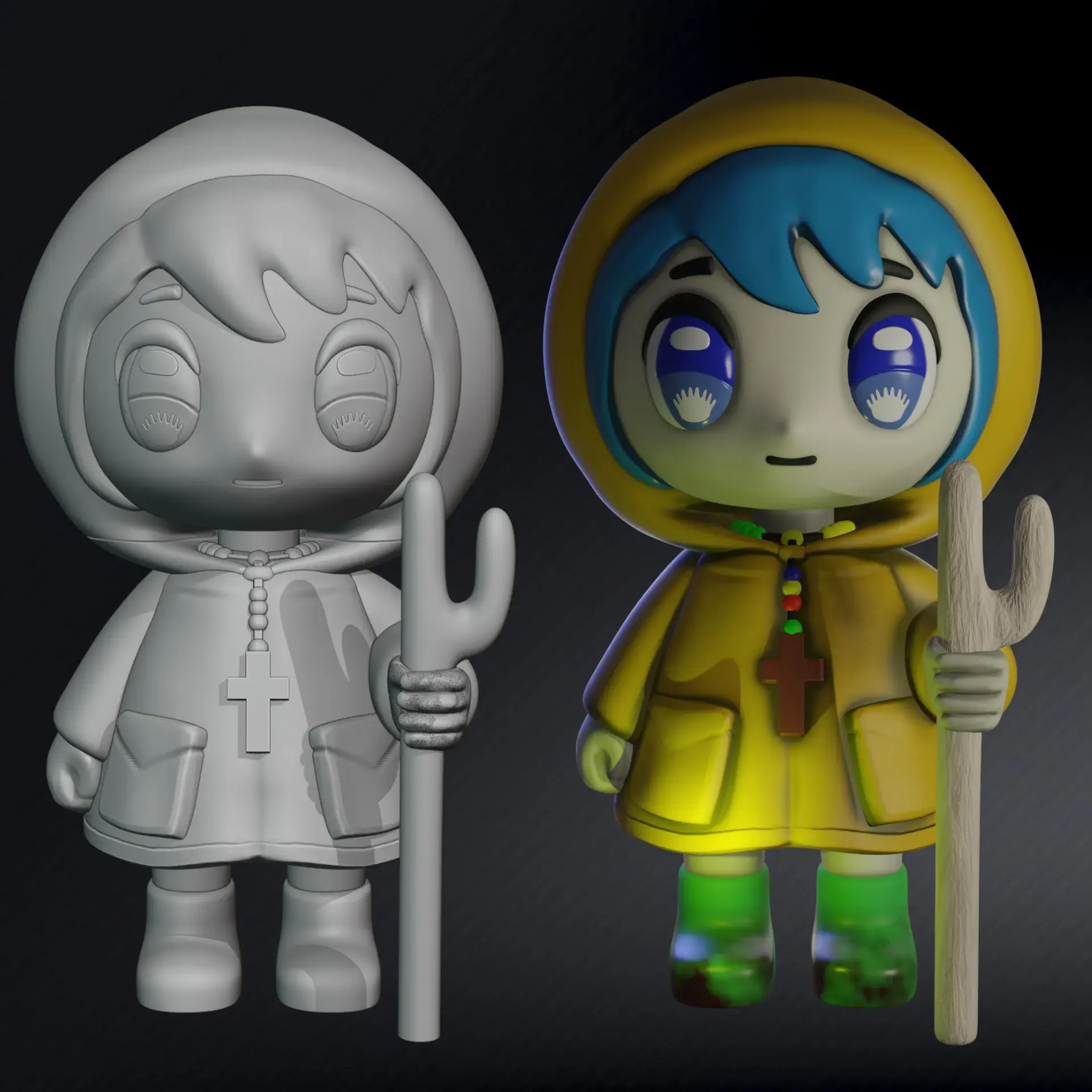 Characters & Creatures STL Download - Luce The Vatican Mascot, Lux The ...