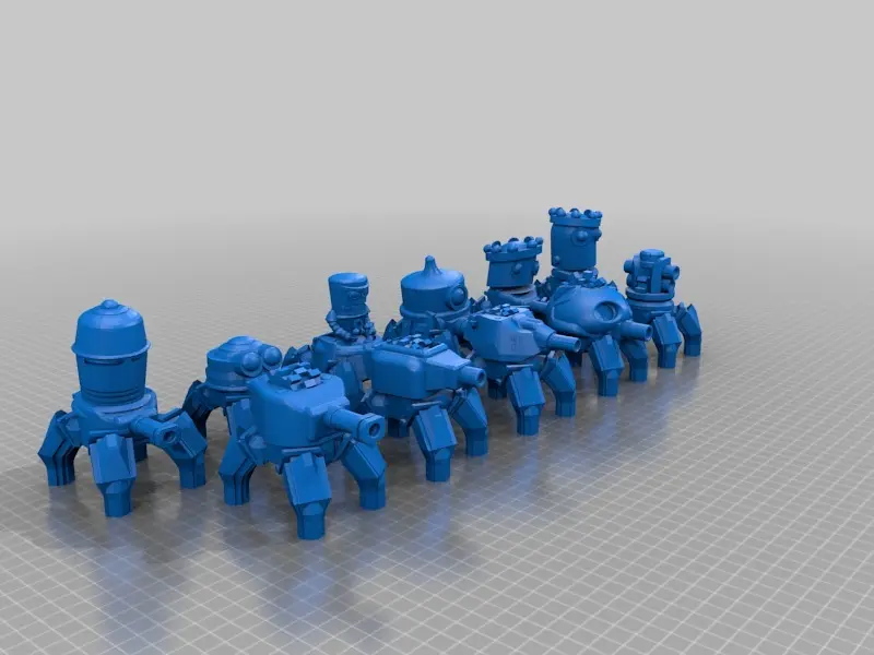 Free Robots & Mechs STL Download - clockwork drones - steampunk ...