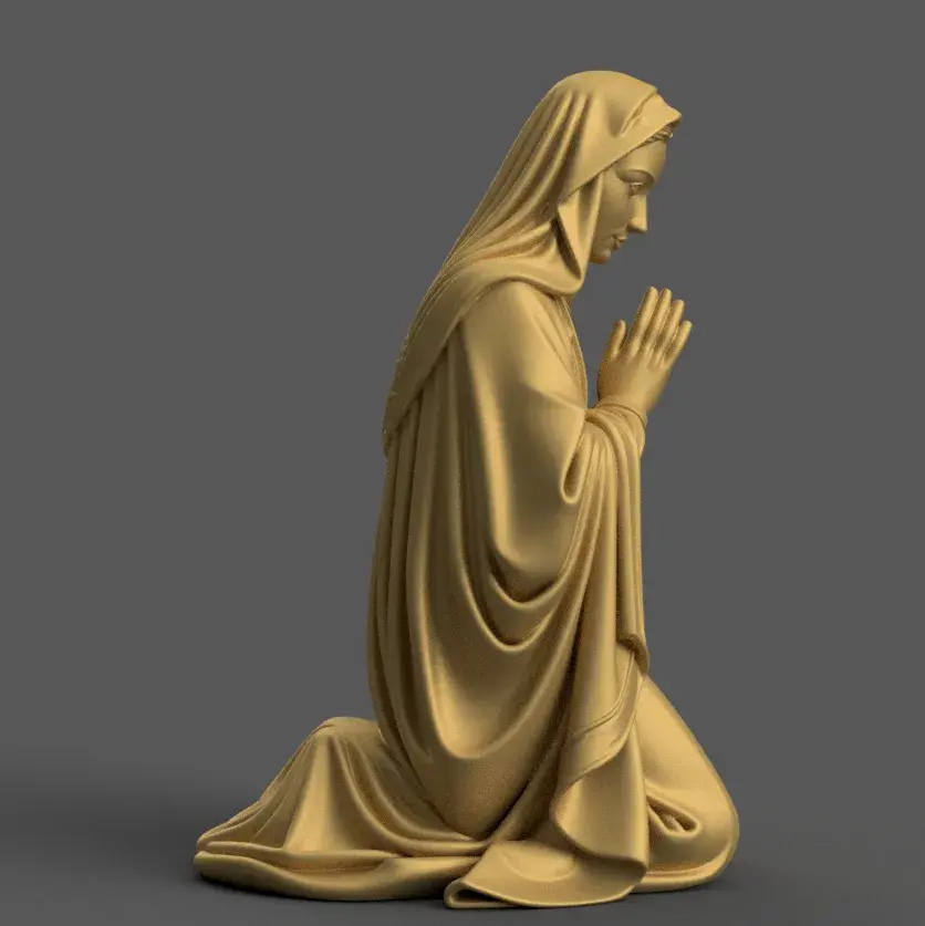 Home Decorations & Ornaments STL Download - St Virgin Mary Kneeling for ...
