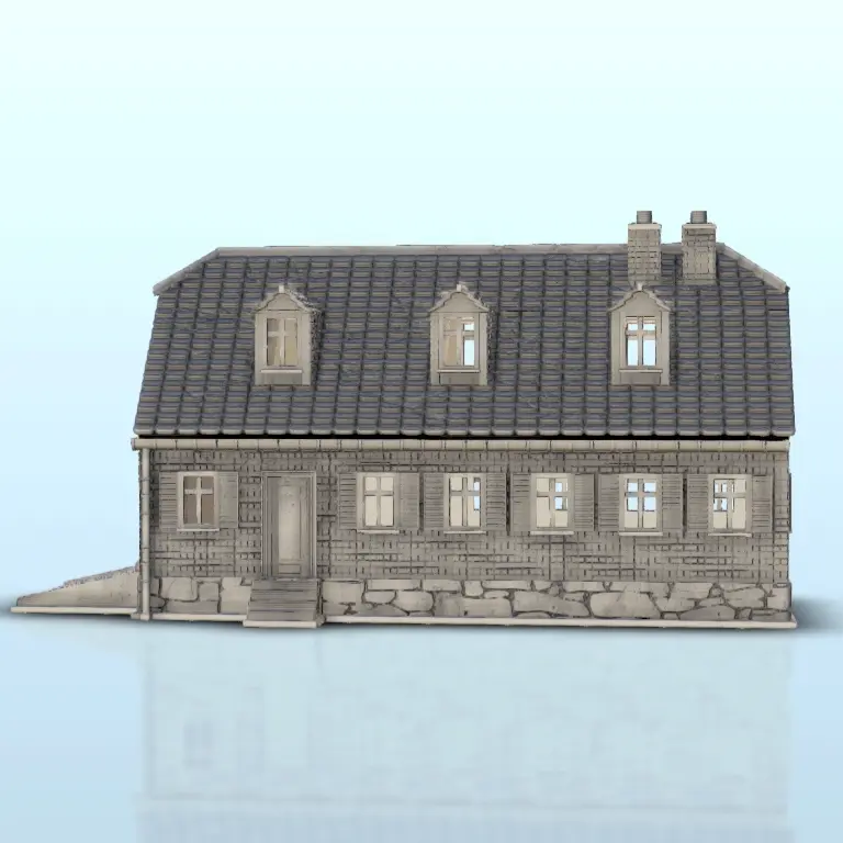 Other STL Download - House 12 - terrain WW2 scenery modern miniatures ...