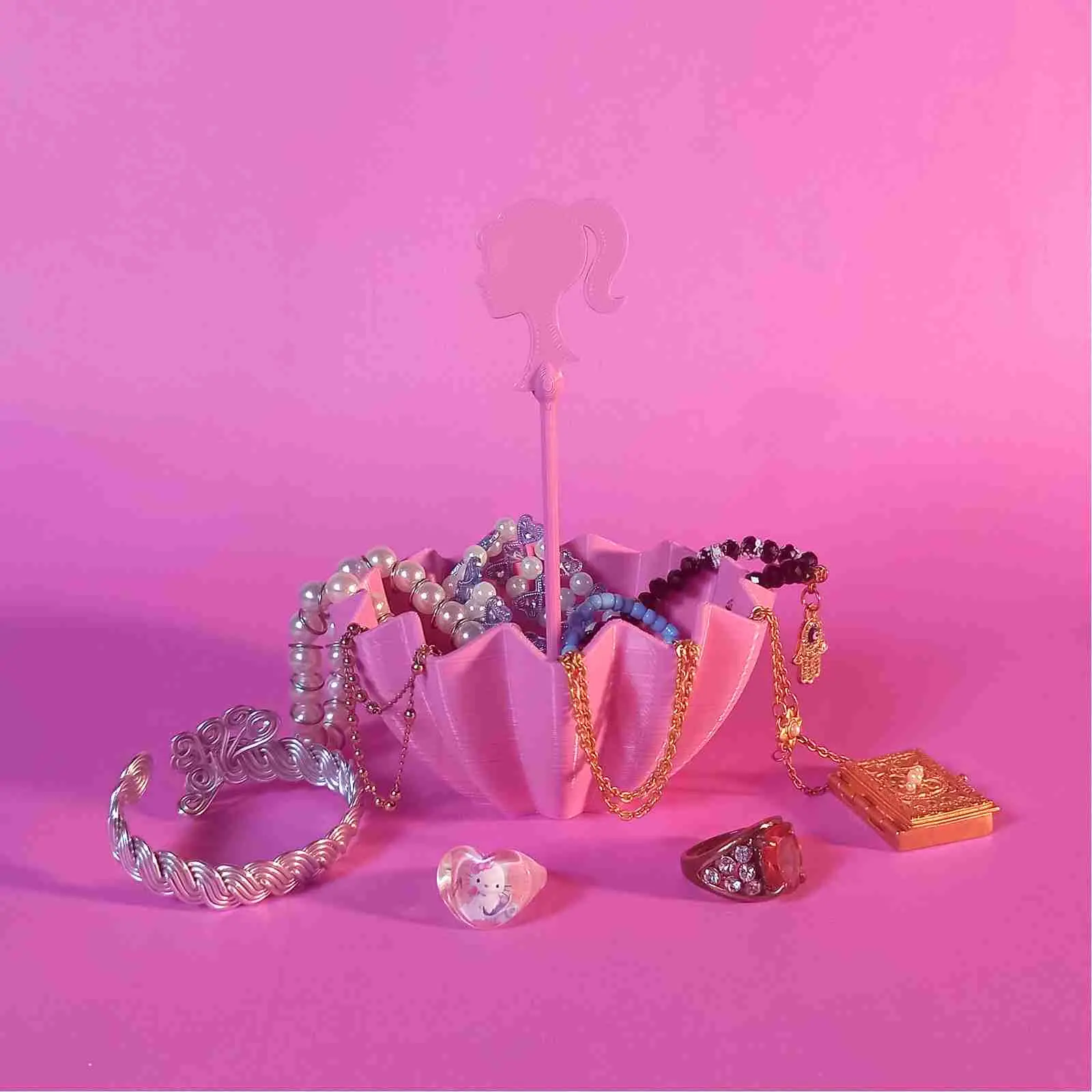 Other STL Download - UMBRELLA DESIGN FLOWER POT / BARBIE JEWELRY BOXby ...