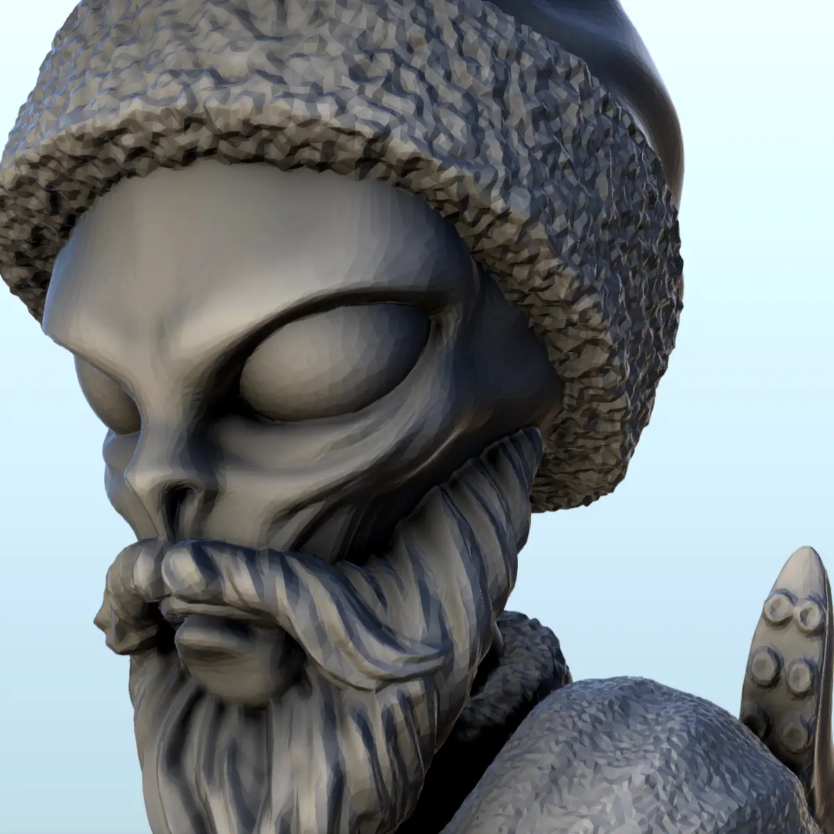 Characters & Creatures STL Download - Alien Santa Claus with gun, beard ...