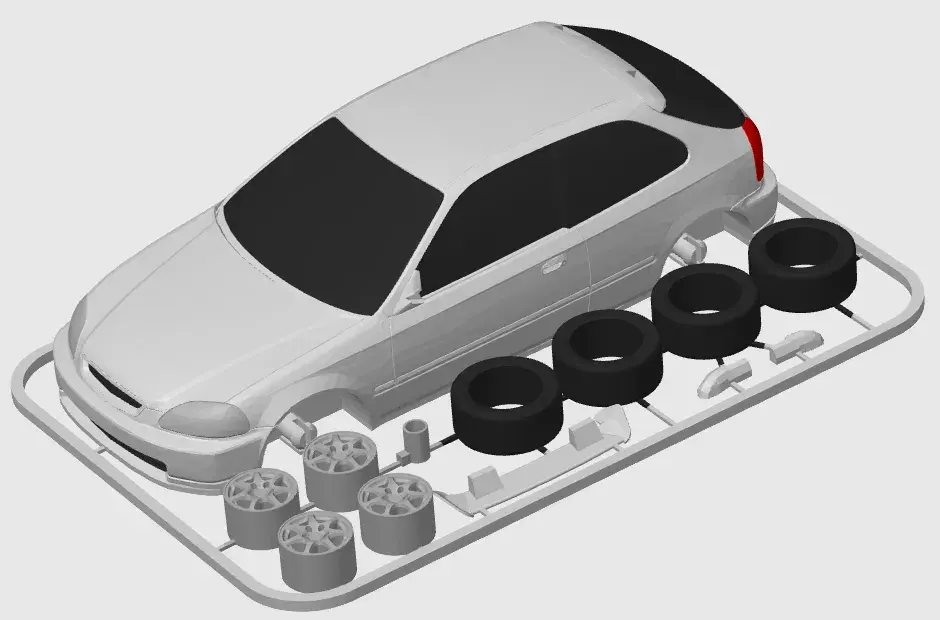 3D Printer Files | 3MF File | Honda Civic Type R (EK9) Kit Card ...
