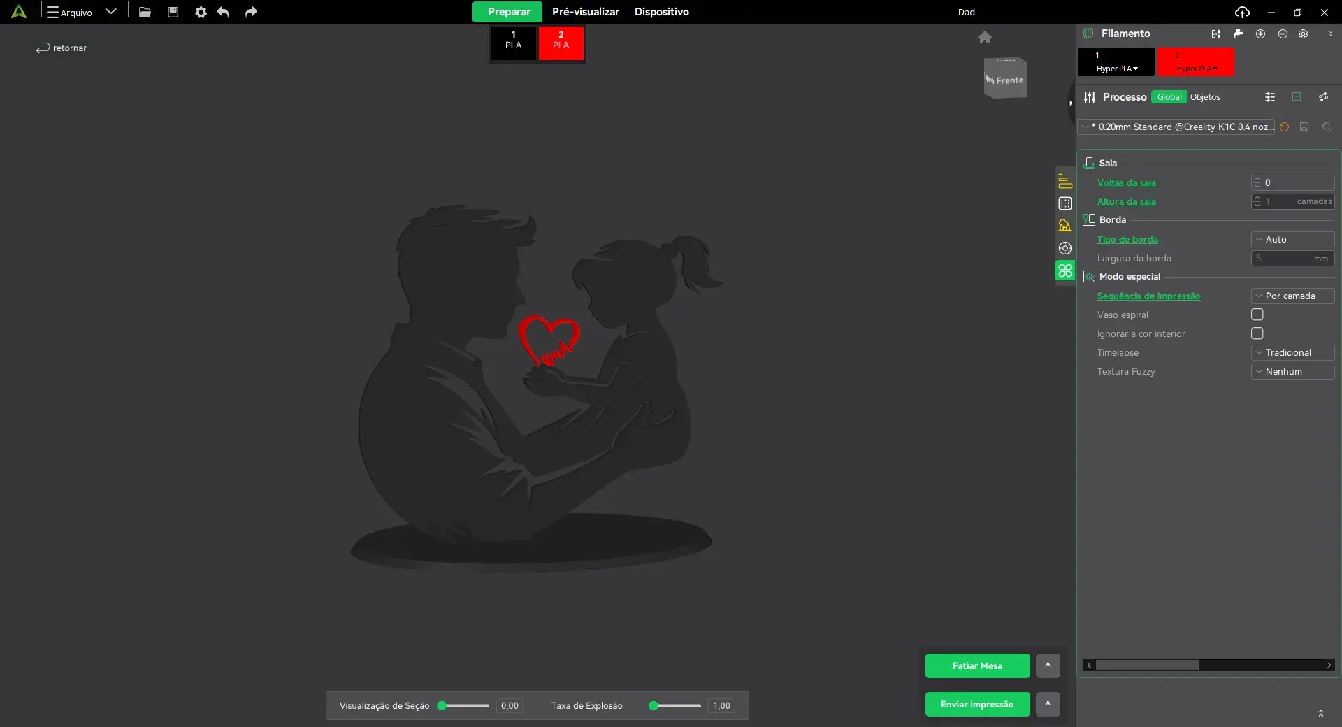 3d Printer Files 3mf File Amor De Pai E Filha Creality Cloud