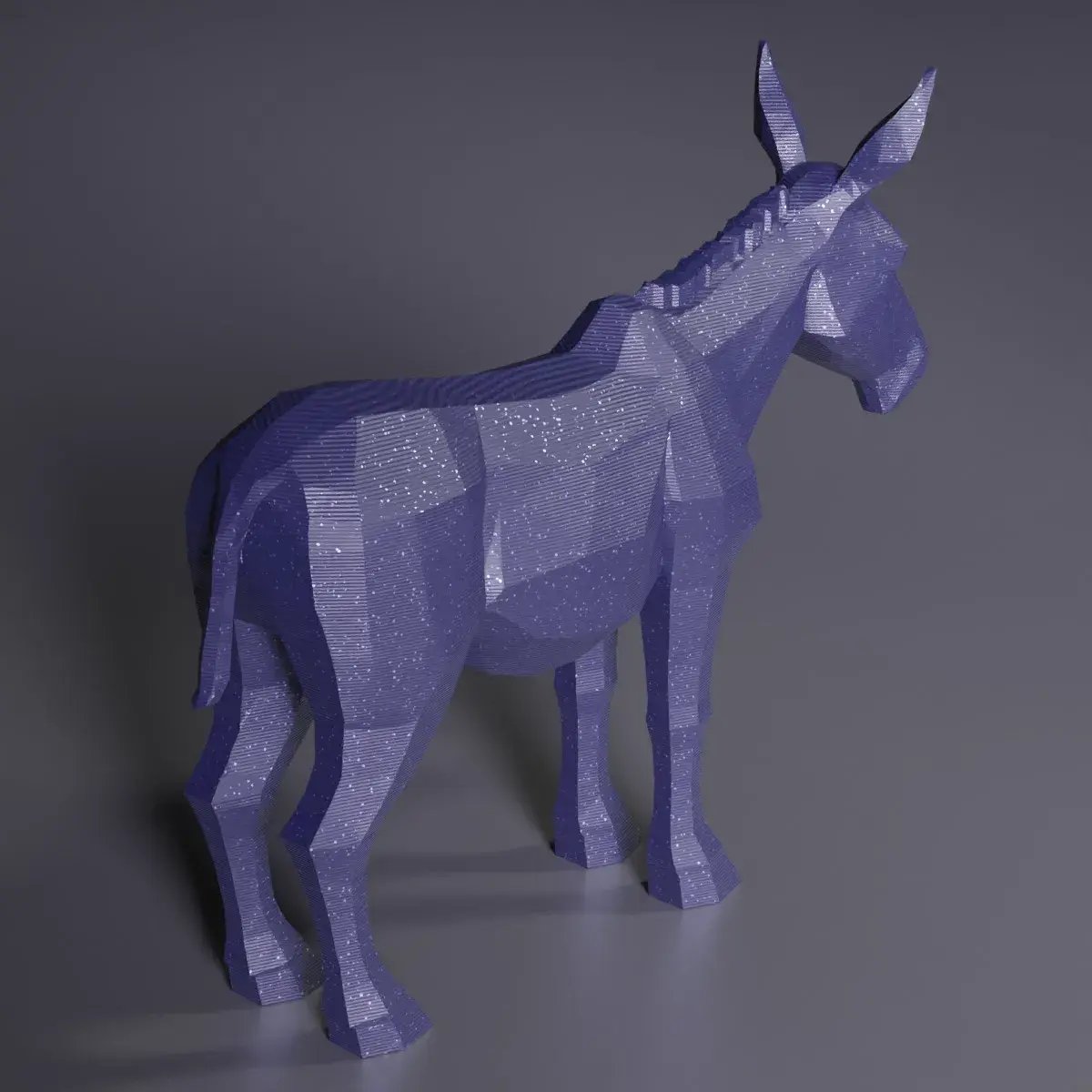 3D Printer Files | 3MF File | Donkey low-poly figurine | Creality Cloud