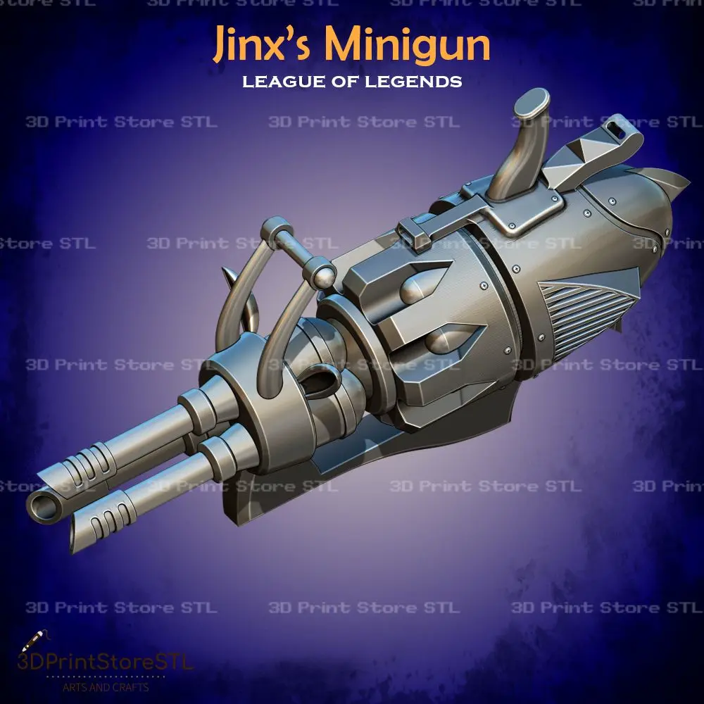 Cosplay STL Download - Jinx Minigun Cosplay League of Legends - STL ...