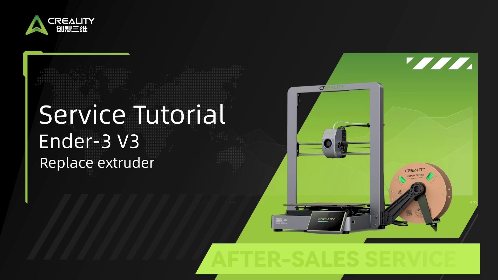 Service Tutorial Ender-3 V3 Replace extruder | Creality Cloud