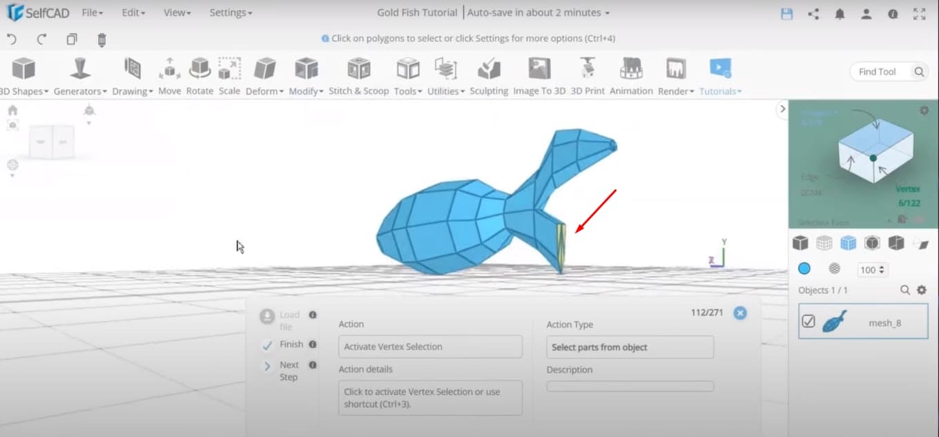 How to Create a Goldfish using Box modeling techniques