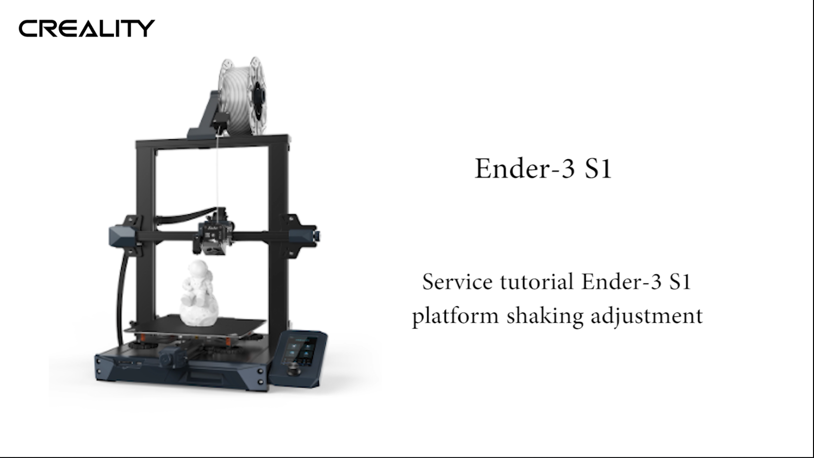 Service tutorial Ender-3 S1 platform shaking adjustment | Creality Cloud