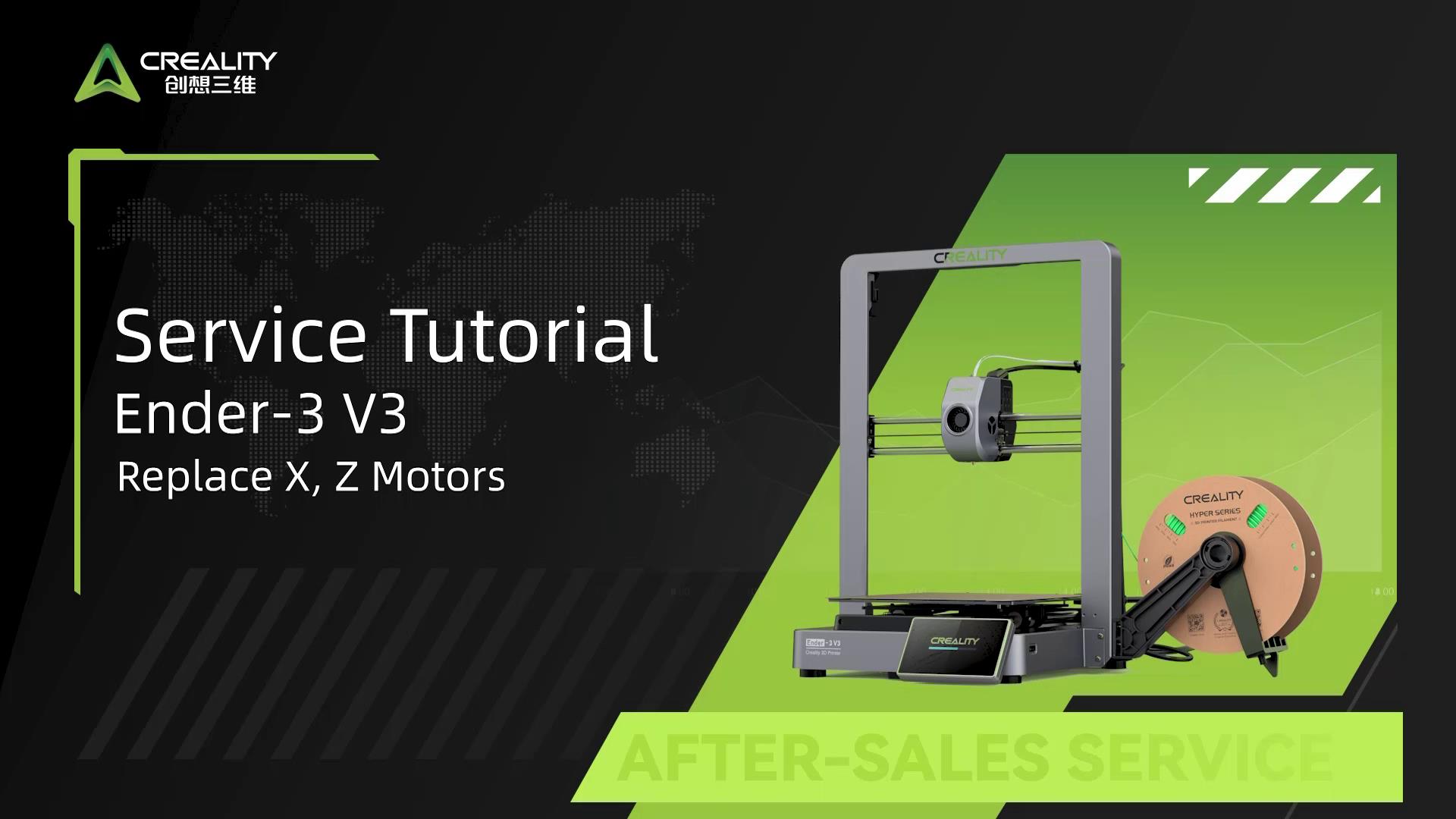 Service Tutorial Ender-3 V3 Replace X, Z Motors | Creality Cloud
