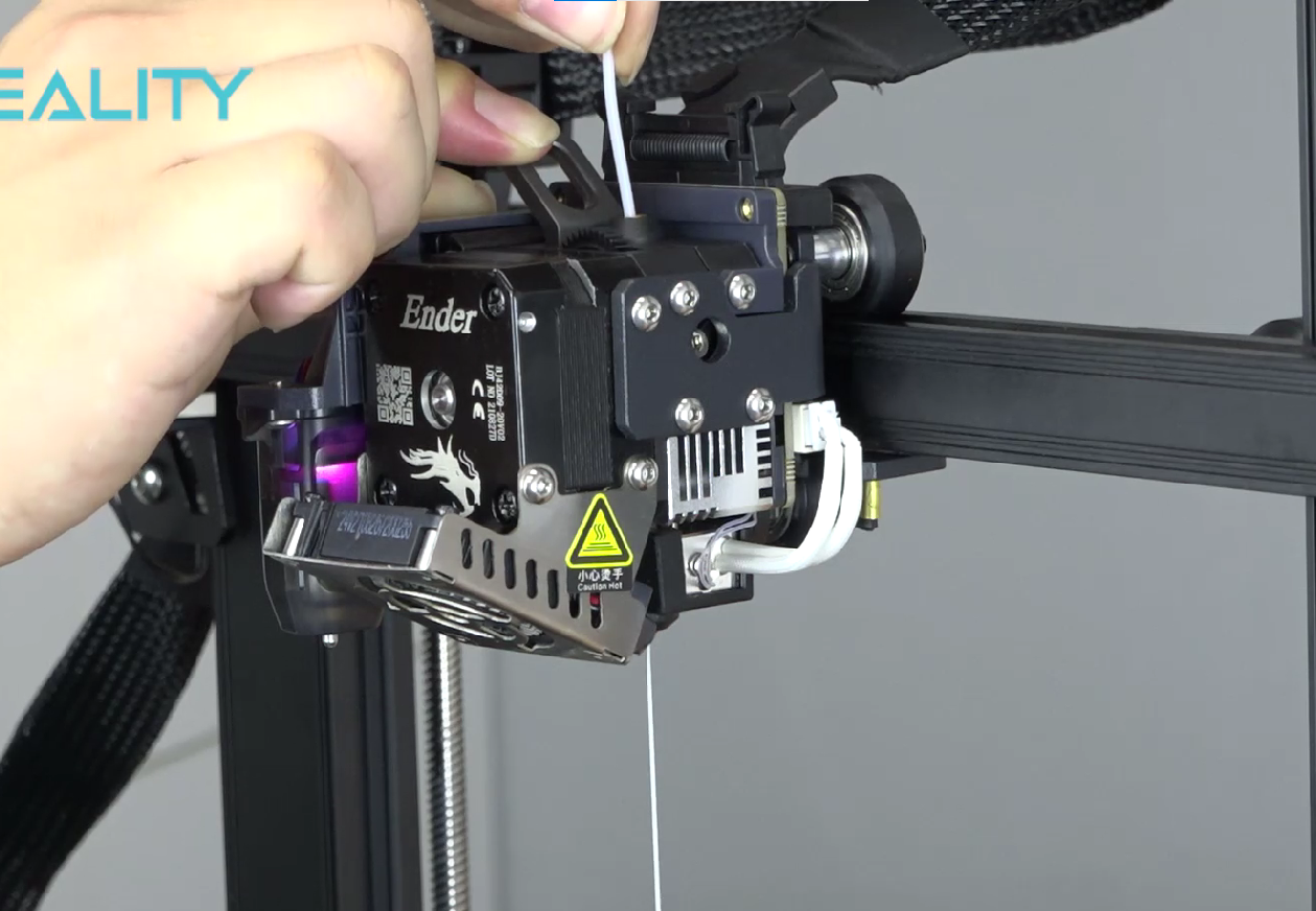 Service tutorial Ender-3 S1 clean the nozzle with needle | Creality Cloud