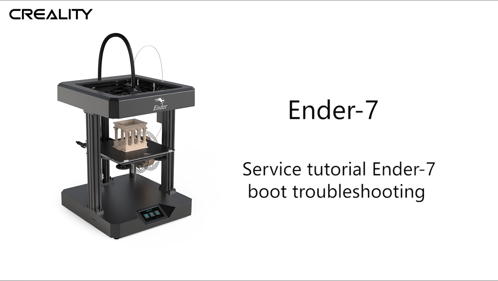 Service tutorial Ender-7 boot troubleshooting | Creality Cloud