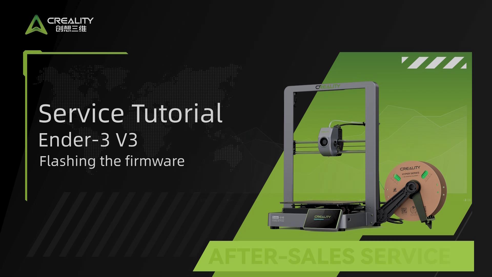 Service Tutorial Ender-3 V3 Flashing the firmware | Creality Cloud