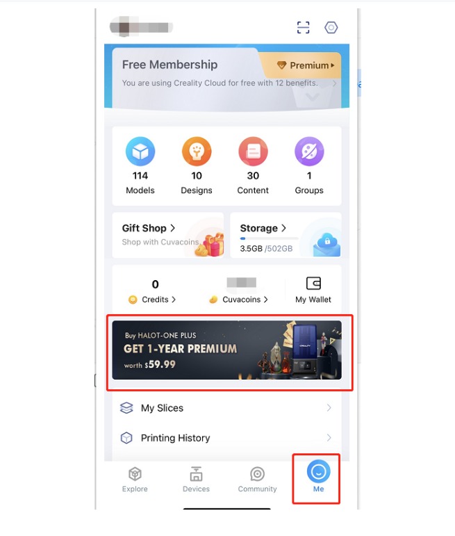 Buy HALOT-ONE PLUS, Get 1-Year Creality Cloud Premium and Exclusive 3D ...