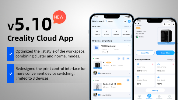 New Features in Creality Cloud App V5.10 | Creality Cloud