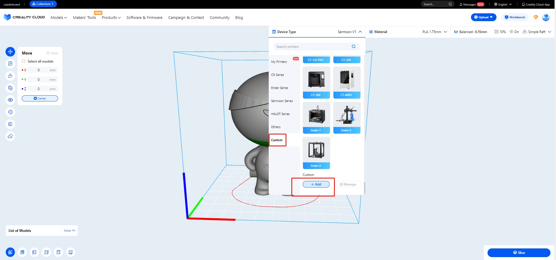 How to Add a Custom 3D Printer | Creality Cloud