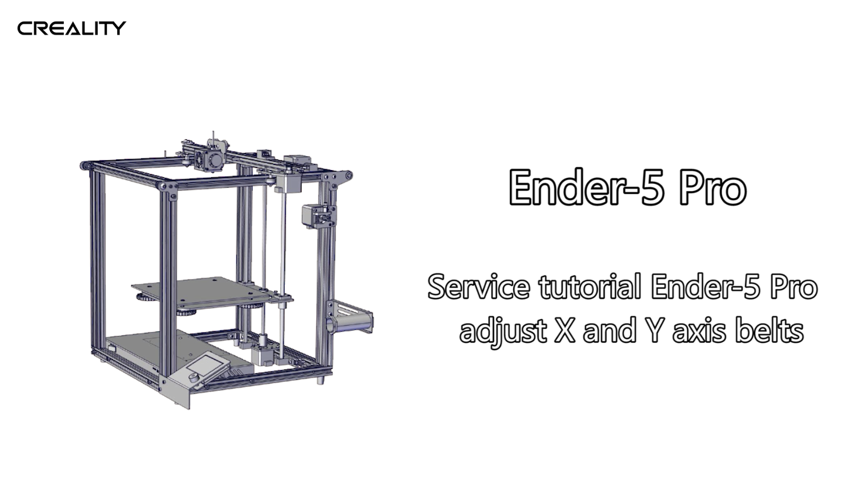 Service tutorial Ender-5 Pro adjust X and Y axis belts | Creality Cloud