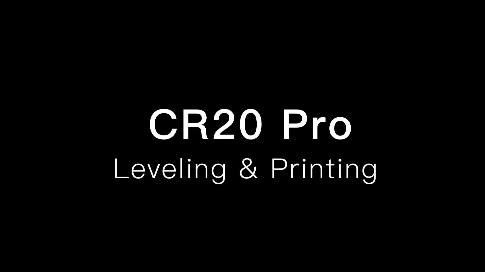 CR-20 Pro leveling and printing | Creality Cloud