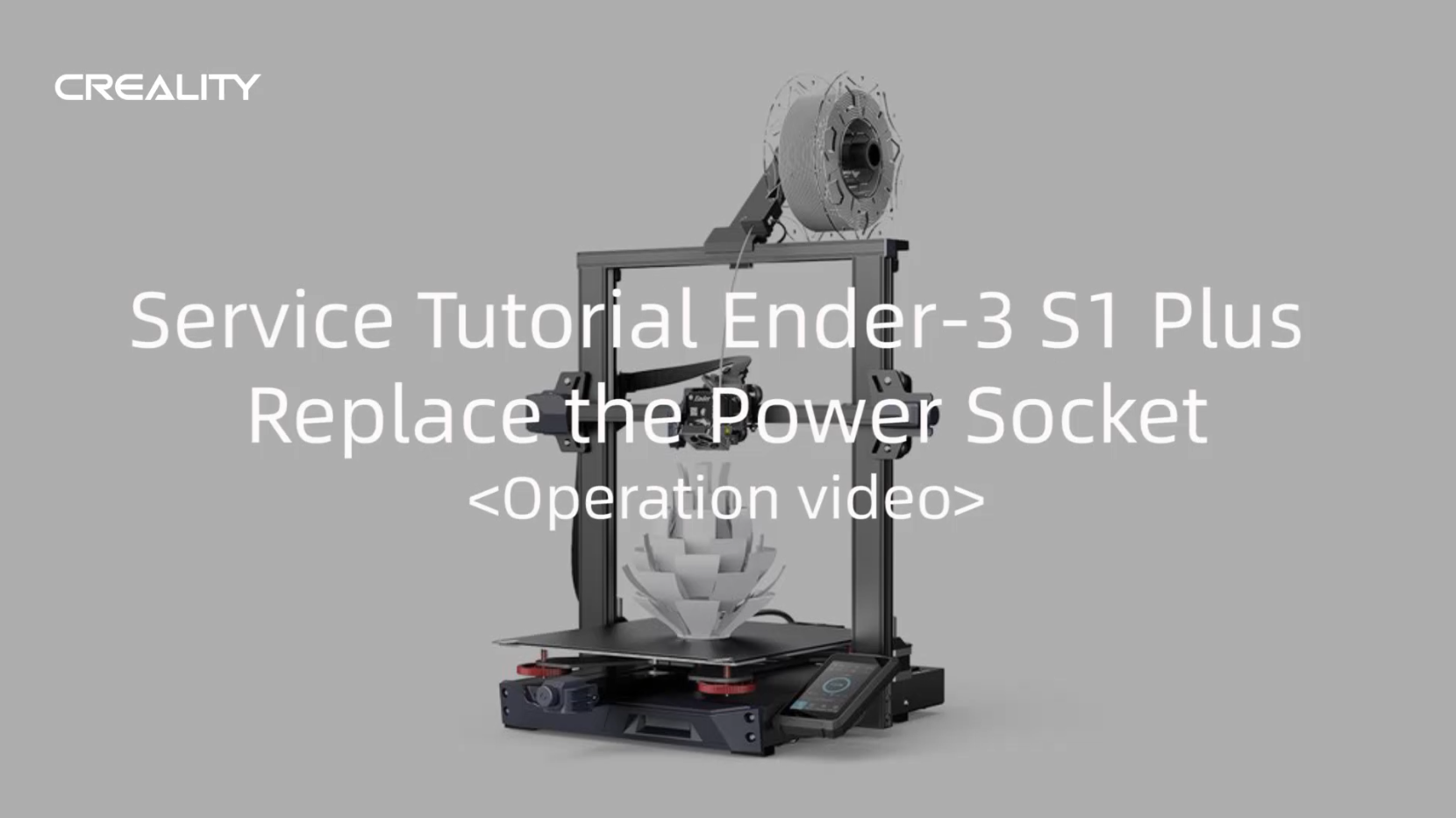 Service Tutorial Ender-3 S1 Plus Replace the Power Socket | Creality Cloud