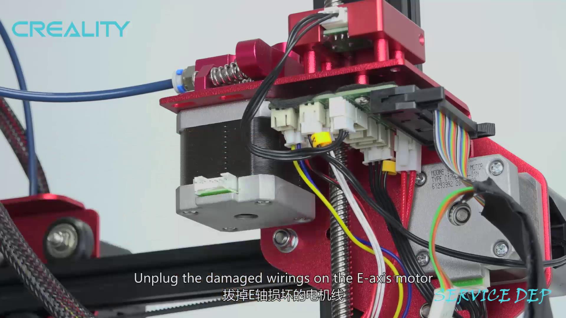 Service tutorial CR-10S Pro V2 X&E-axis motor wirings replacement | Creality Cloud