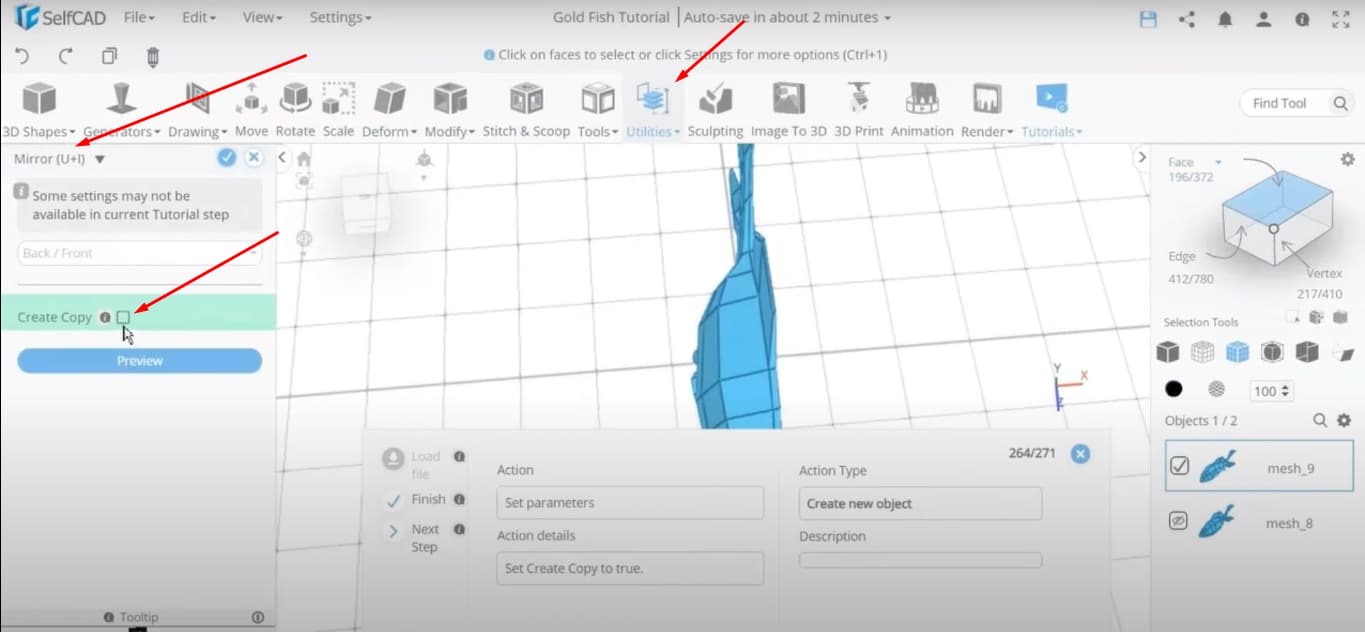 How to Create a Goldfish using Box modeling techniques