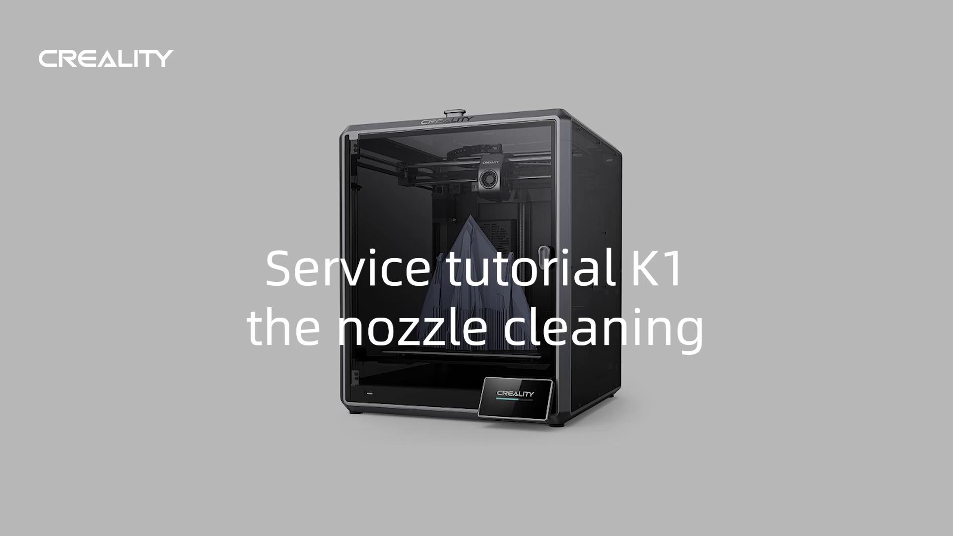 Service tutorial K1 the nozzle cleaning | Creality Cloud