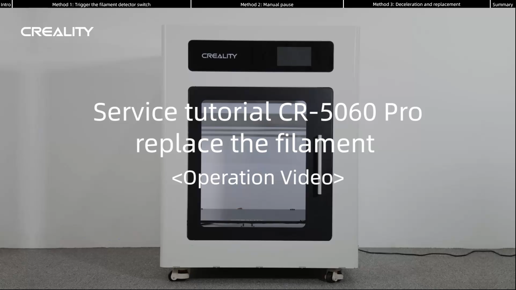 Service tutorial CR-5060 Pro replace the filament | Creality Cloud
