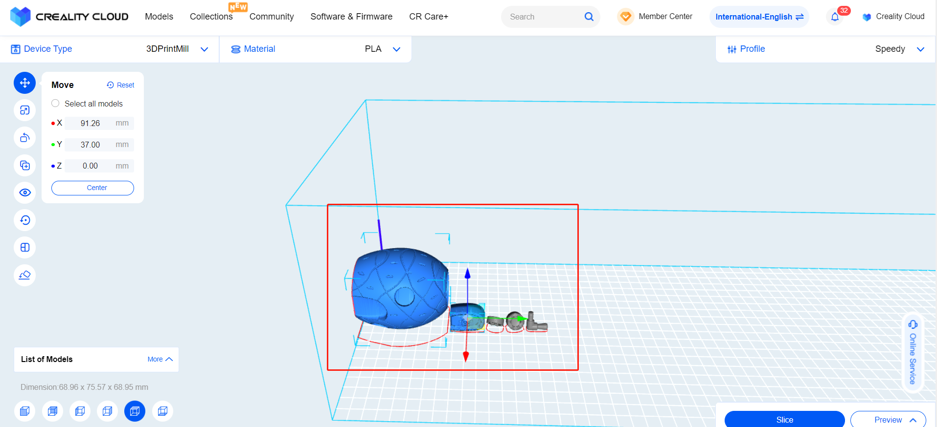 Slice Multiple Models on Creality Cloud Website