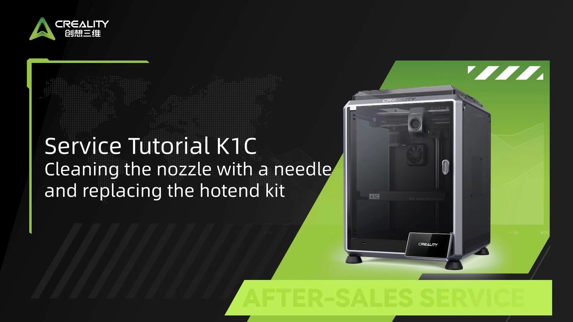 Service Tutorial K1C Cleaning the nozzle with a needle and replacing ...