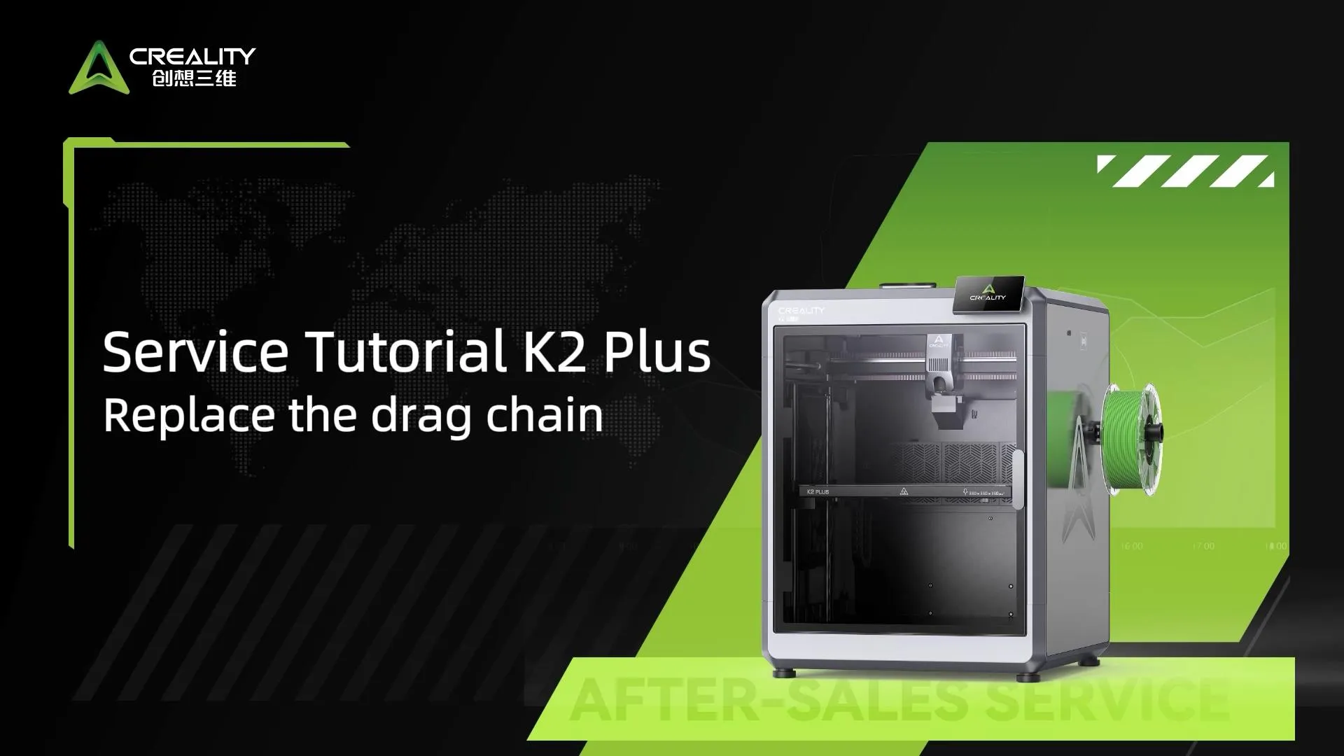 Service Tutorial K2 Plus Replace the drag chain | Creality Cloud