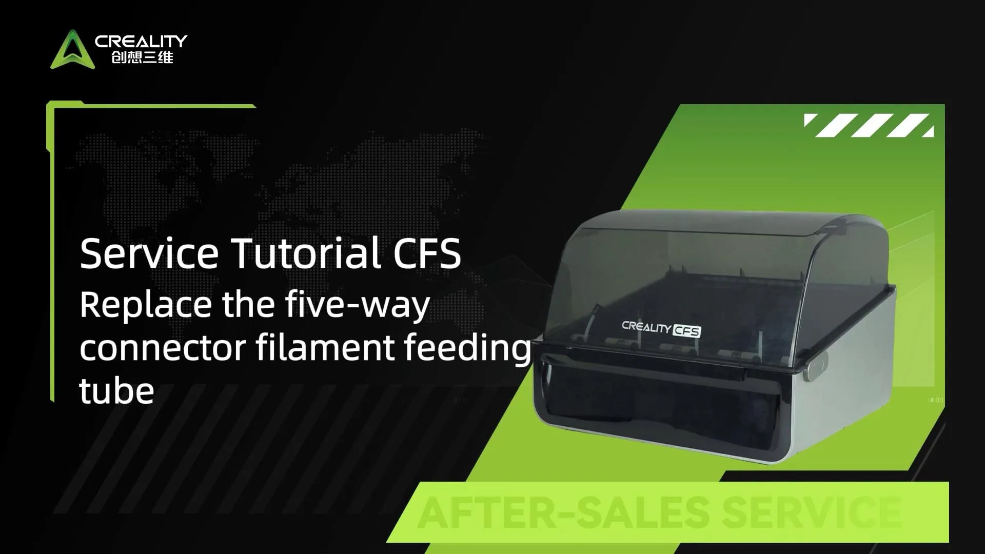 Service Tutorial CFS Replace the five-way connector filament feeding ...