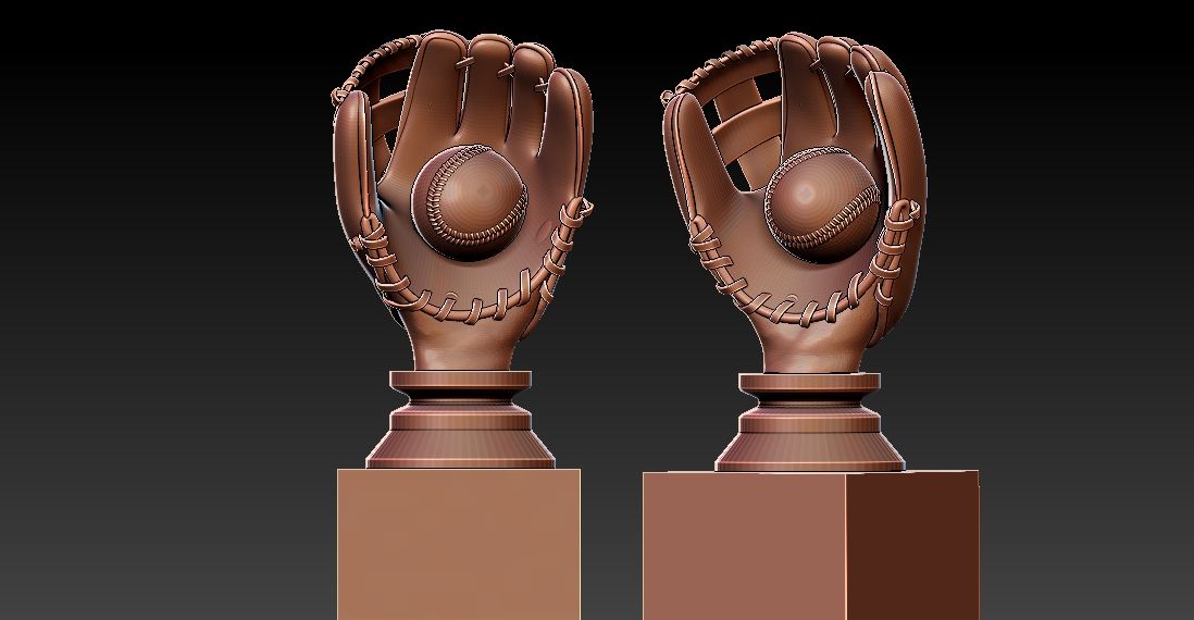 MLB - BASEBALL GLOVES TROPHY STATUE DESTOP - 3D PRINT | 3D models ...
