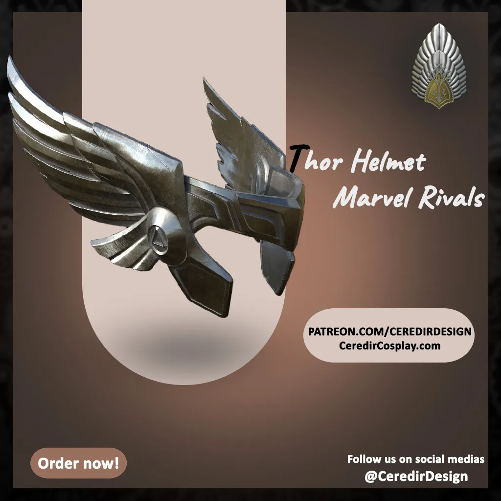 Cosplay STL Download - Thor Marvel Rivals Helmet 3D DIGITAL DOWNLOADby ...