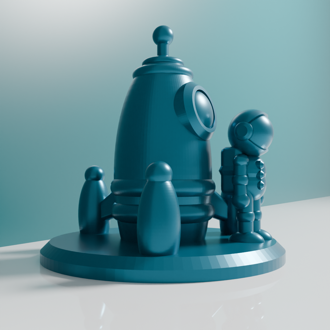 rocket spaceship and astronaut | 3D models download | Creality Cloud
