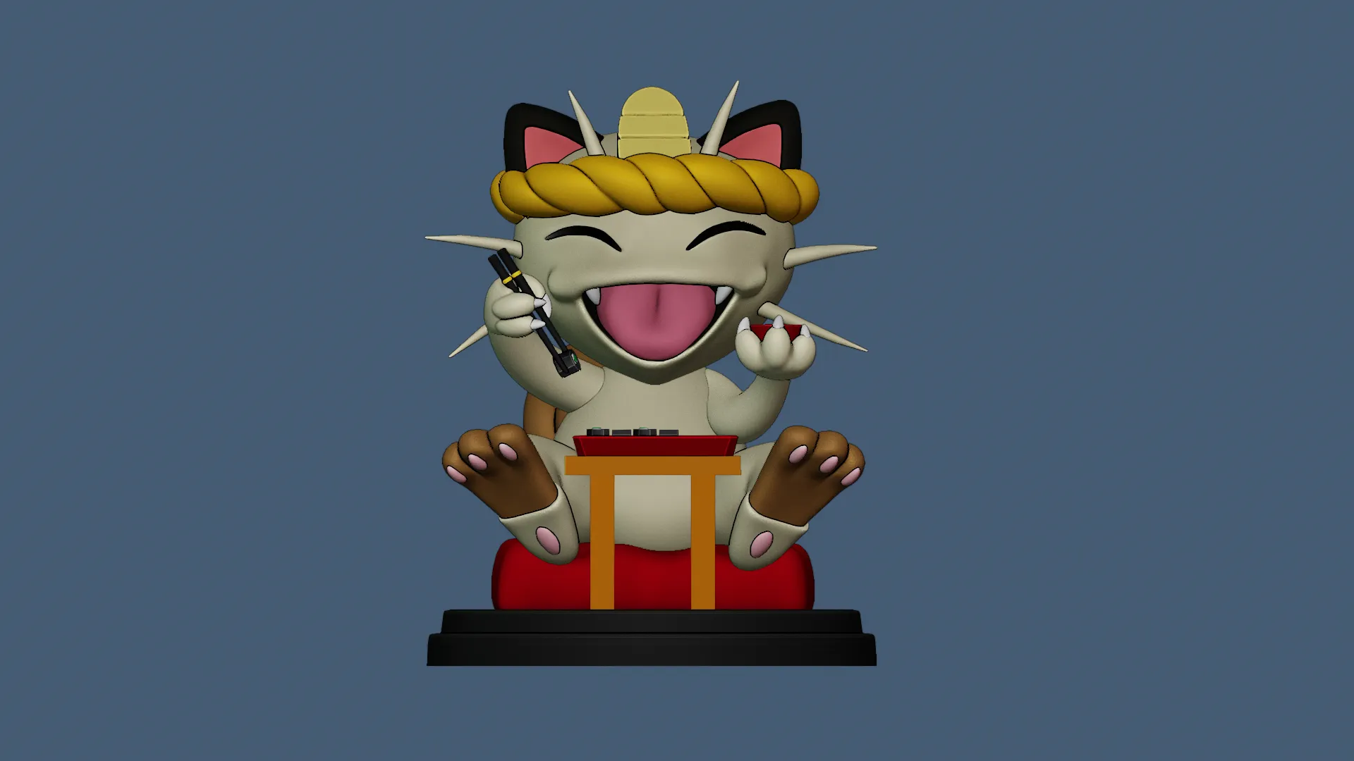 Characters & Creatures STL Download - chef meowth - Pokemonby Jlo3d