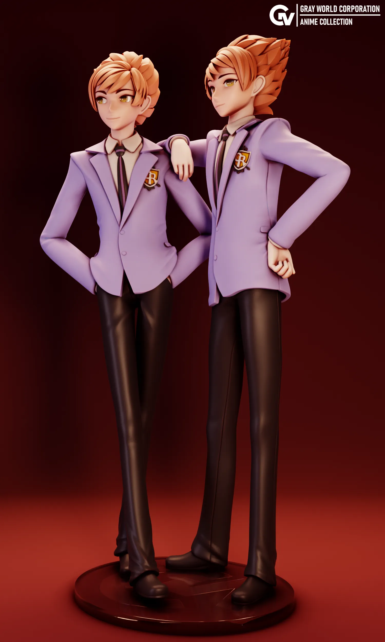 Hikaru and Kaoru | Ouran High School Host Club | 3D models download ...