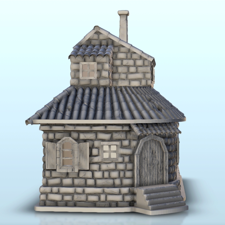Corner house 24 - terrain WW2 scenery modern miniatures | 3D models ...