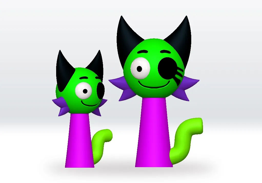 Characters & Creatures STL Download - OC Sprunki Pyramixed Acid STL ...