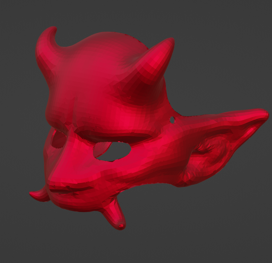 Wearable Japanese demon mask | 3D models download | Creality Cloud