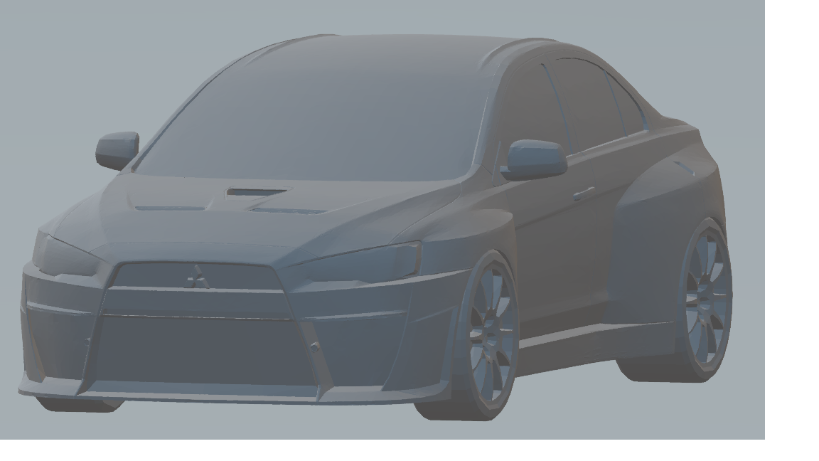Mitsubishi evo10 | 3D models download | Creality Cloud