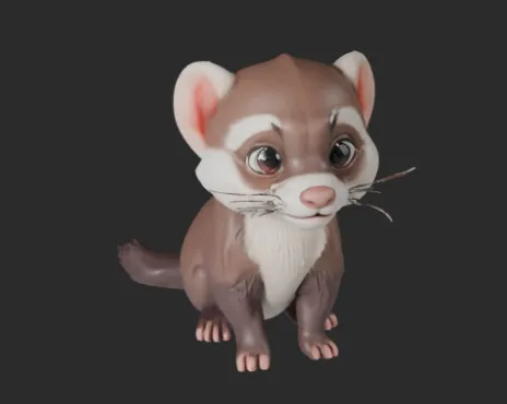 3D Printer Files | 3MF File | Cute Ferret | Creality Cloud